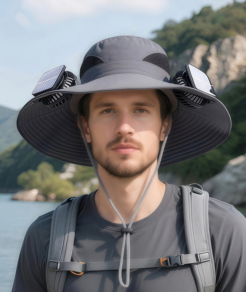 Solar-powered fan cap – Go Go Outdoors