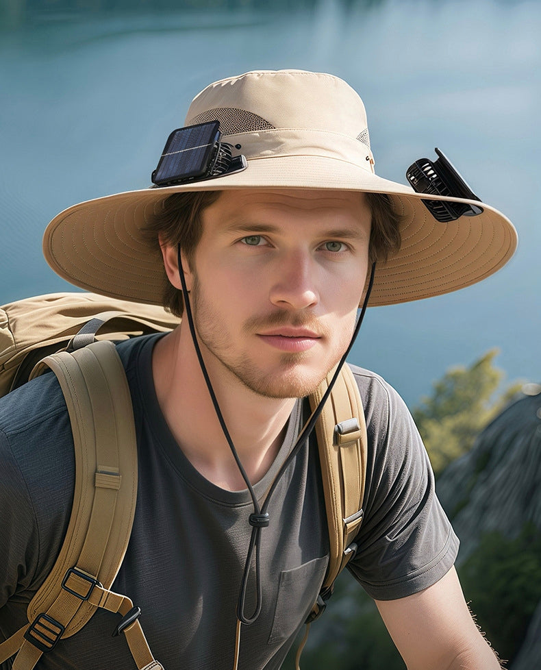 Solar-powered fan cap – Go Go Outdoors