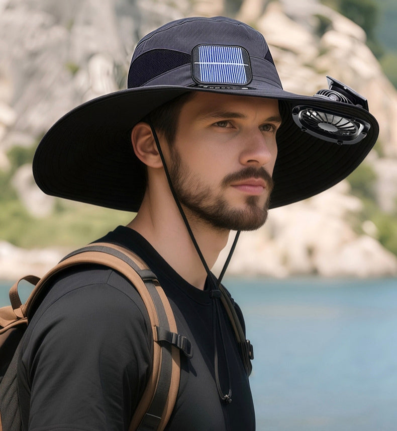 Solar-powered fan cap – Go Go Outdoors